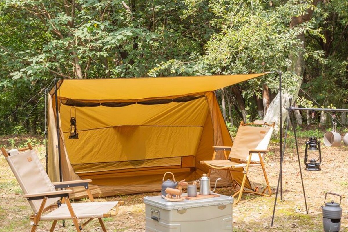 Pole-less ultra-light and convenient park outdoor wilderness camping ...